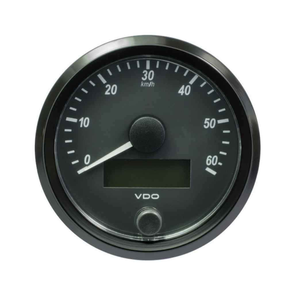 VDO SingleViu Tacho 4.000 RPM Zwart 80mm incl. kabel 12-polig compleet ...