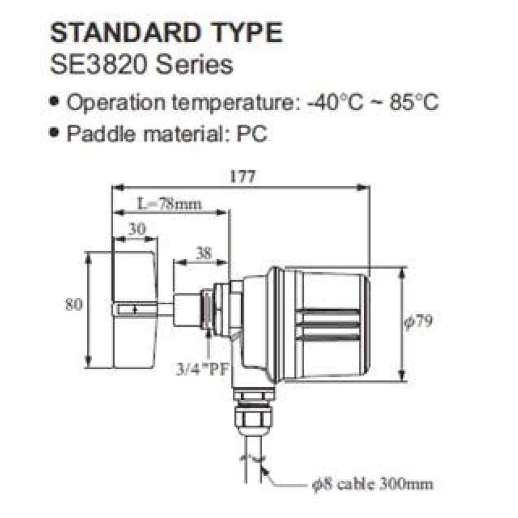 Rotary paddle level switch type: SE3800DCRG1000 - Sensors.nl