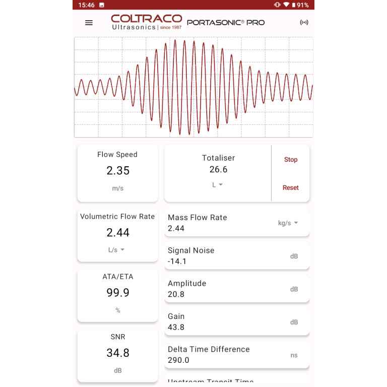 Portasonic® PRO | Handheld tablet-based ultrasonic clamp-on flowmeter ...